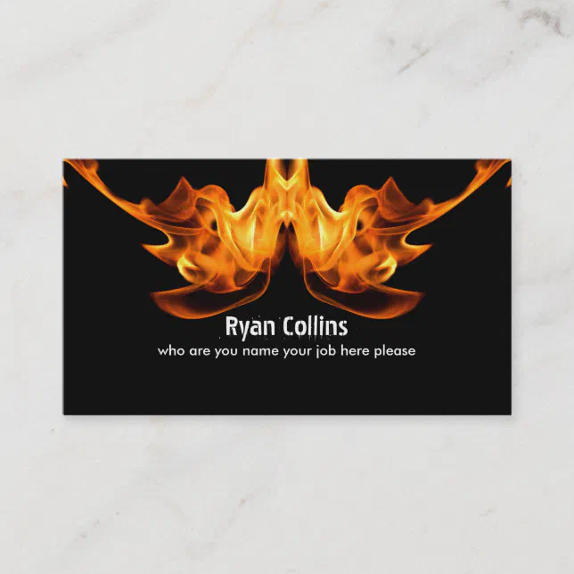 fire sign business card | Zazzle