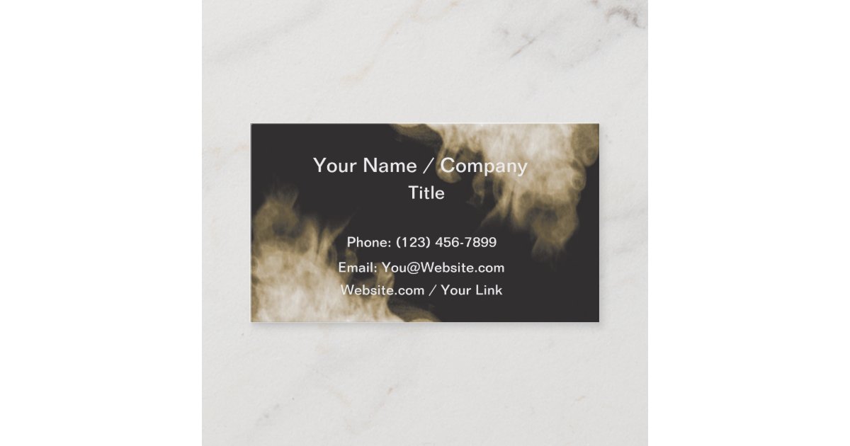 Fire smoke business card | Zazzle