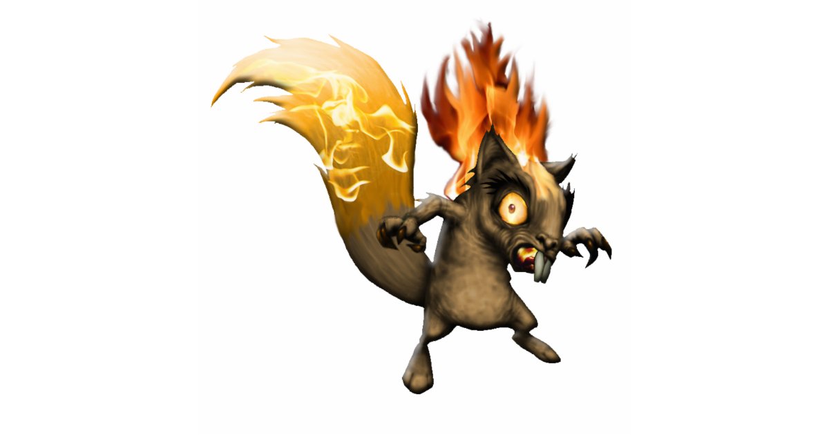 fire squirrel cutout | Zazzle