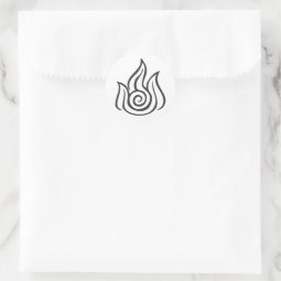 Fire Symbol Classic Round Sticker | Zazzle