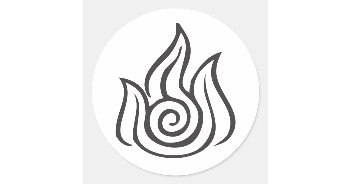 Fire Symbol Classic Round Sticker | Zazzle