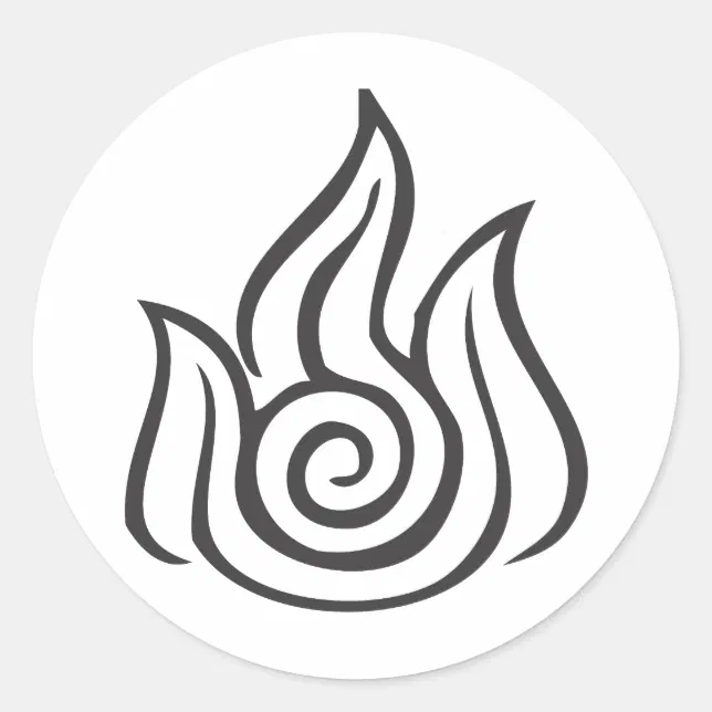 Fire Symbol Classic Round Sticker | Zazzle