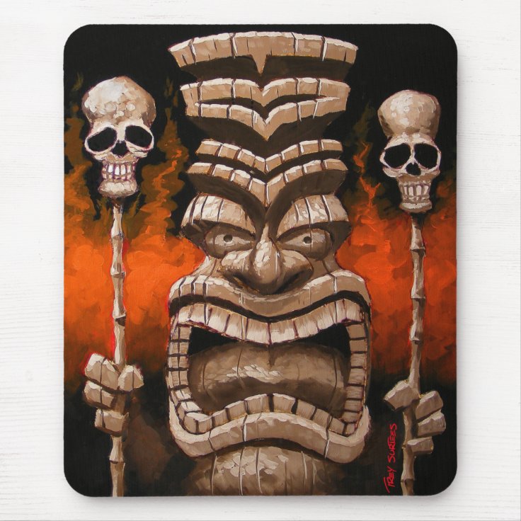 Fire Tiki Mousepad | Zazzle