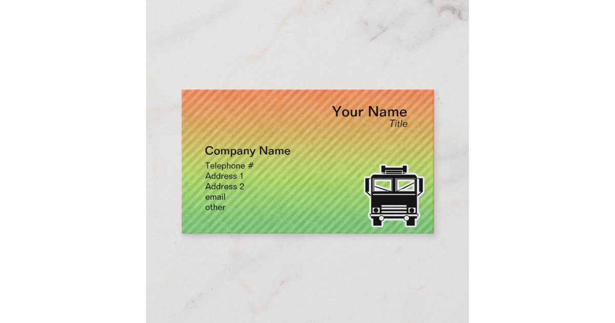 Fire Truck Business Card | Zazzle