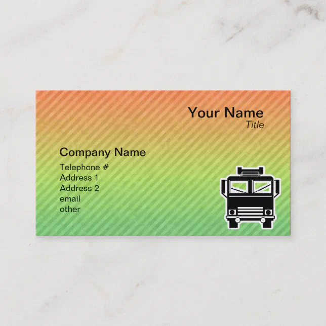 Fire Truck Business Card | Zazzle