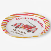 Fire Truck Fire Engine Birthday Party Paper Plate | Zazzle