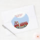 Fire Truck Fire Engine Round Custom Favor Sticker | Zazzle