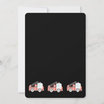 Fire Truck - Firefighter -Sound the Alarm Birthday Invitation | Zazzle
