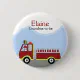 Fire Truck Firemen NAME TAG Custom Button | Zazzle
