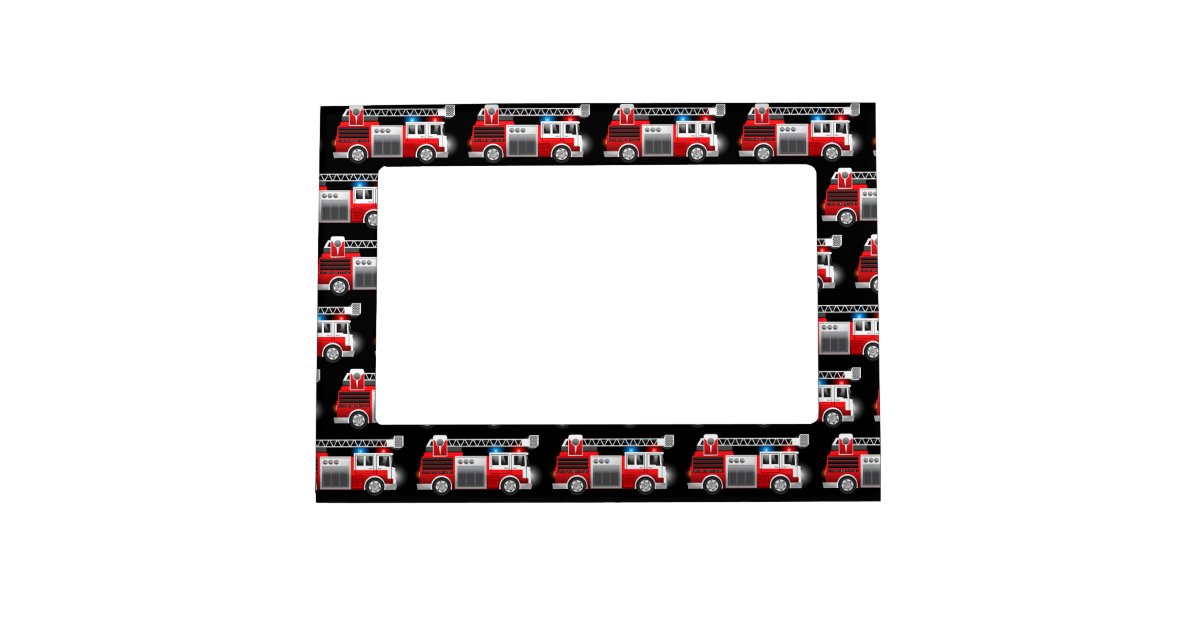 Fire truck magnetic frame | Zazzle