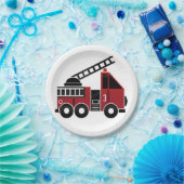 Fire truck paper plate | Zazzle