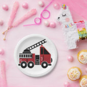Fire truck paper plate | Zazzle