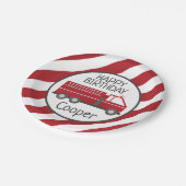 Fire Truck Paper Plates for Firefighter Birthday | Zazzle