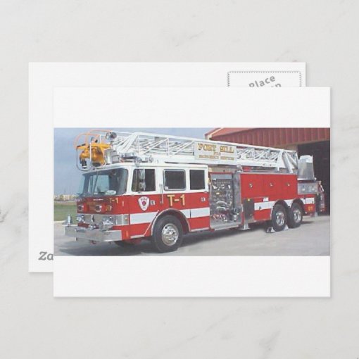 fire truck postcard | Zazzle