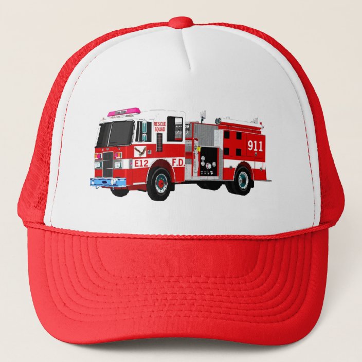FIRE TRUCK TRUCKER HAT | Zazzle.com