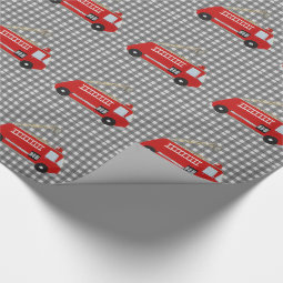 Fire truck wrapping paper | Zazzle