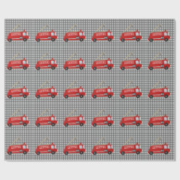 Fire truck wrapping paper | Zazzle