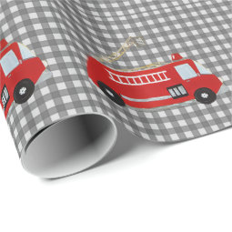 Fire truck wrapping paper | Zazzle