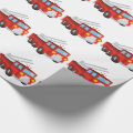Fire Truck Wrapping Paper | Zazzle
