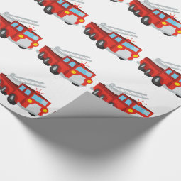 Fire Truck Wrapping Paper | Zazzle