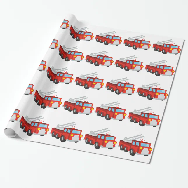 Fire Truck Wrapping Paper | Zazzle