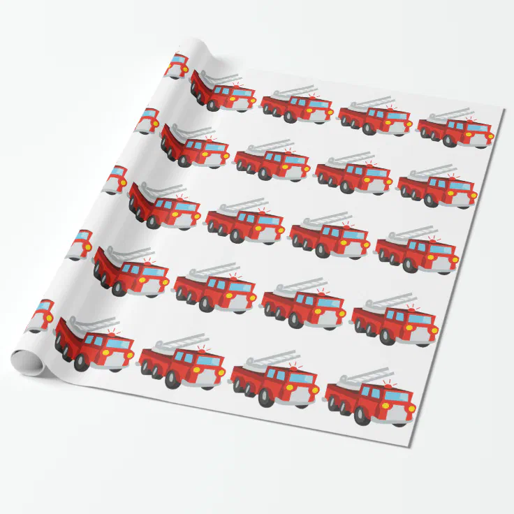 Fire Truck Wrapping Paper | Zazzle