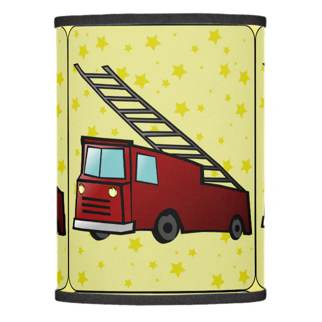 Fire trucks for the future firefighter lamp shade | Zazzle