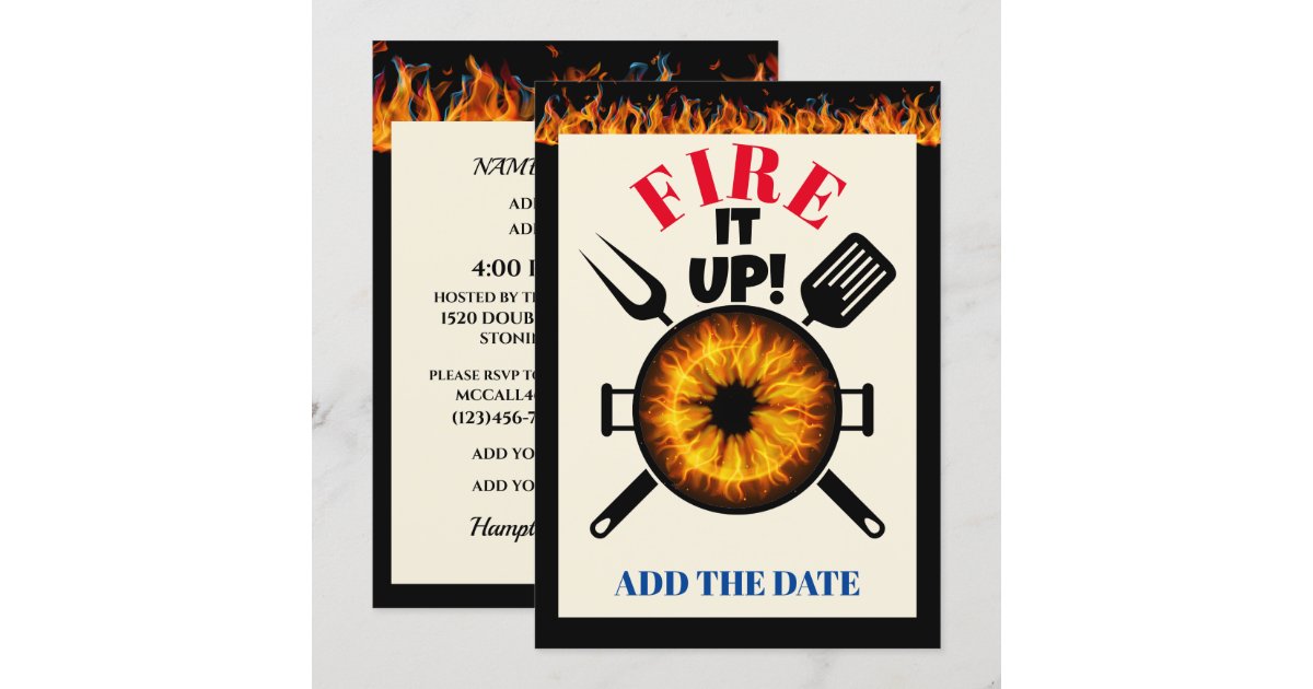 FIRE UP the Grill Invitation | Zazzle
