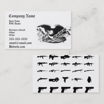 firearms business card | Zazzle