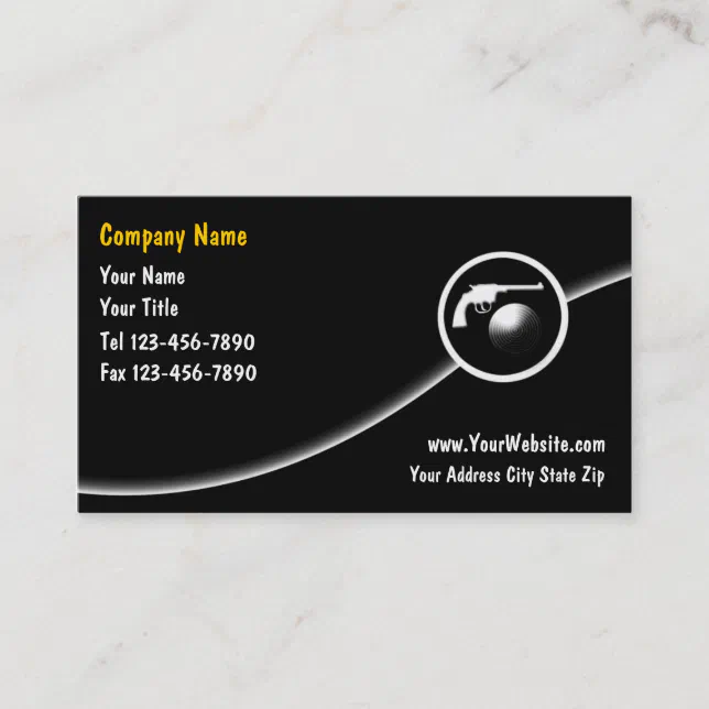 Firearms Business Cards | Zazzle