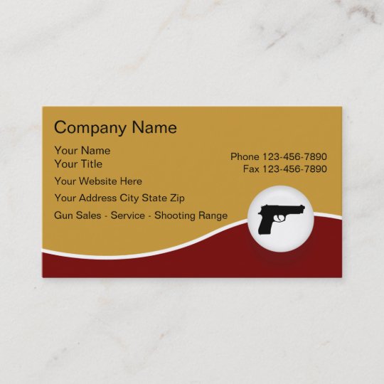 Firearms Business Cards | Zazzle.com