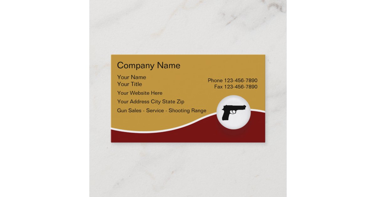 Firearms Business Cards | Zazzle