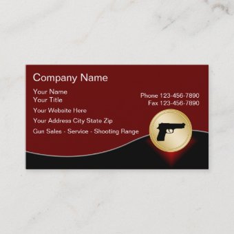 Firearms Business Cards | Zazzle