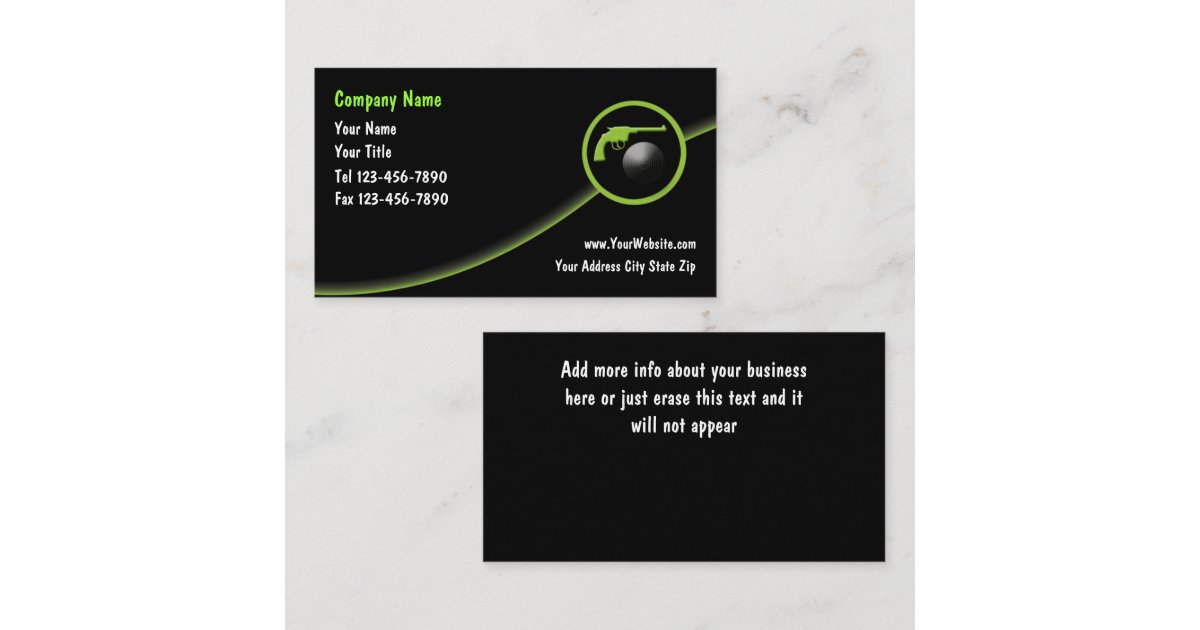 Firearms Business Cards | Zazzle