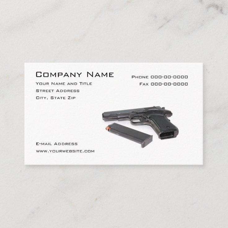 Firearms Dealer Business Card | Zazzle