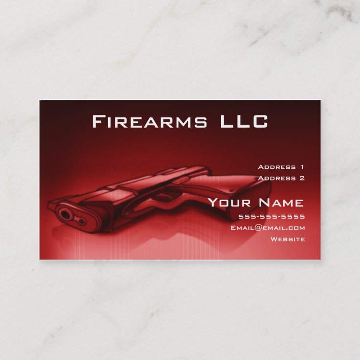 Firearms dealer Business Card | Zazzle