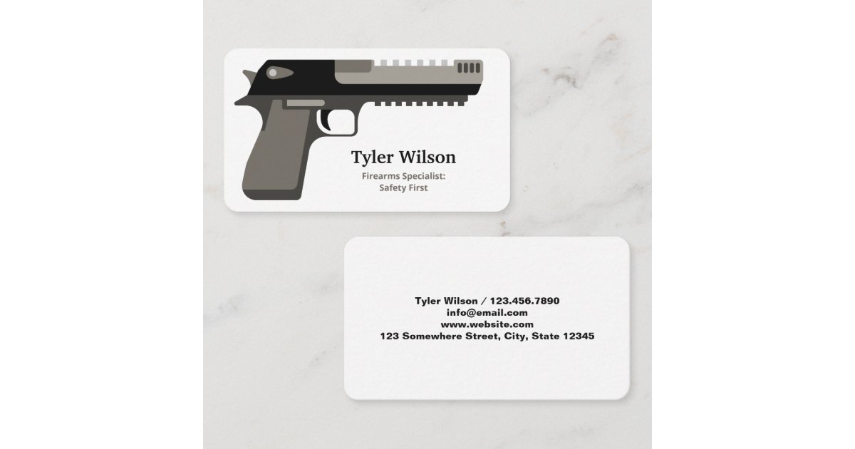 Firearms Gun Business Card | Zazzle