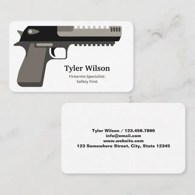 Firearms Gun Business Card | Zazzle