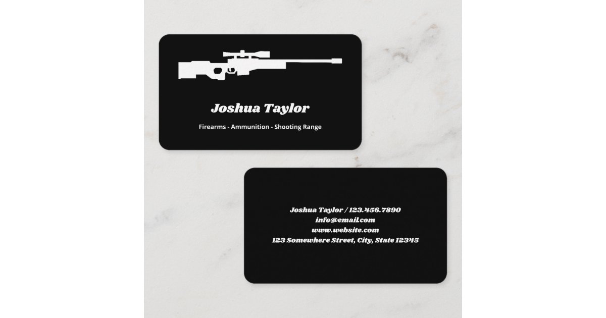 FireArms Gun Store Business Card | Zazzle