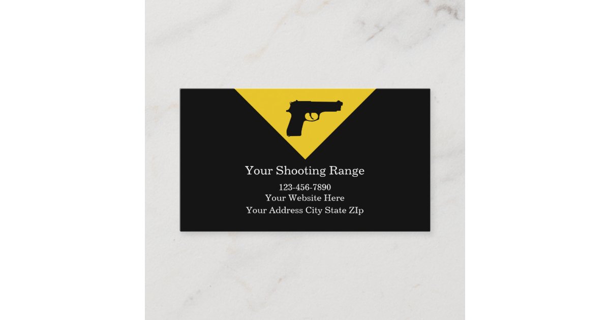 Firearms Range Business Cards | Zazzle