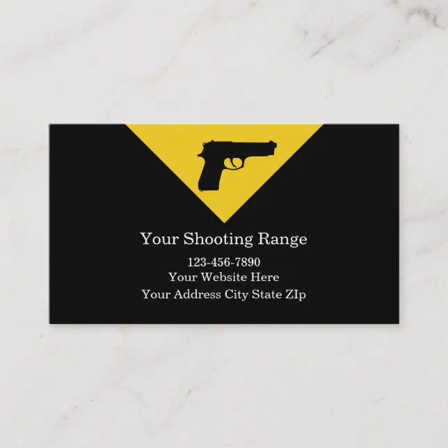 Firearms Range Business Cards | Zazzle