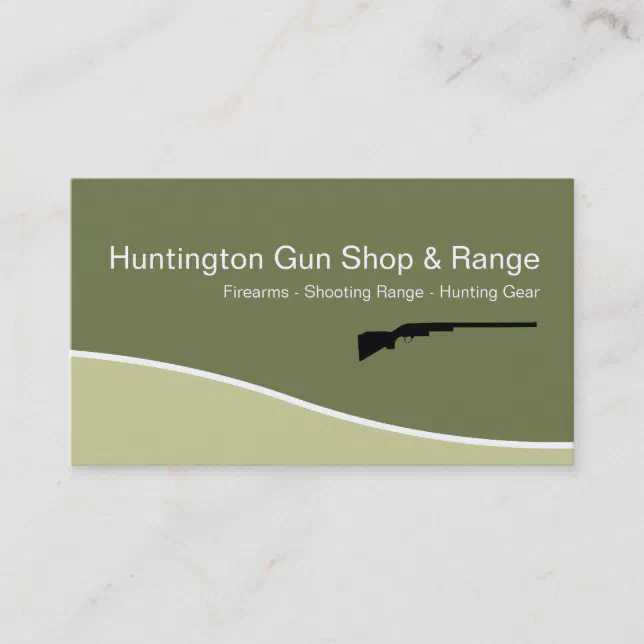 Firearms Shooting Range Business Cards | Zazzle
