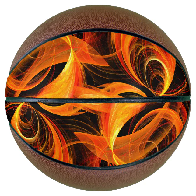 Fireball Abstract Art Basketball | Zazzle