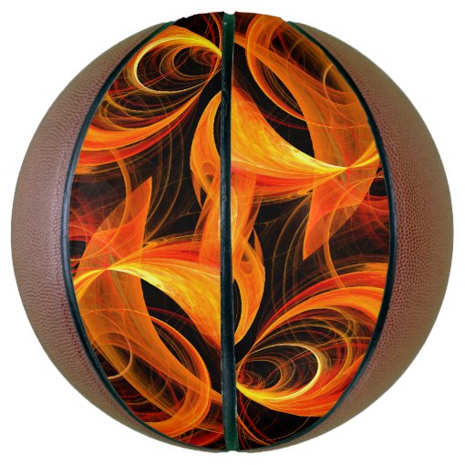 Fireball Abstract Art Basketball | Zazzle