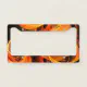 Fireball Abstract Art License Plate Frame | Zazzle