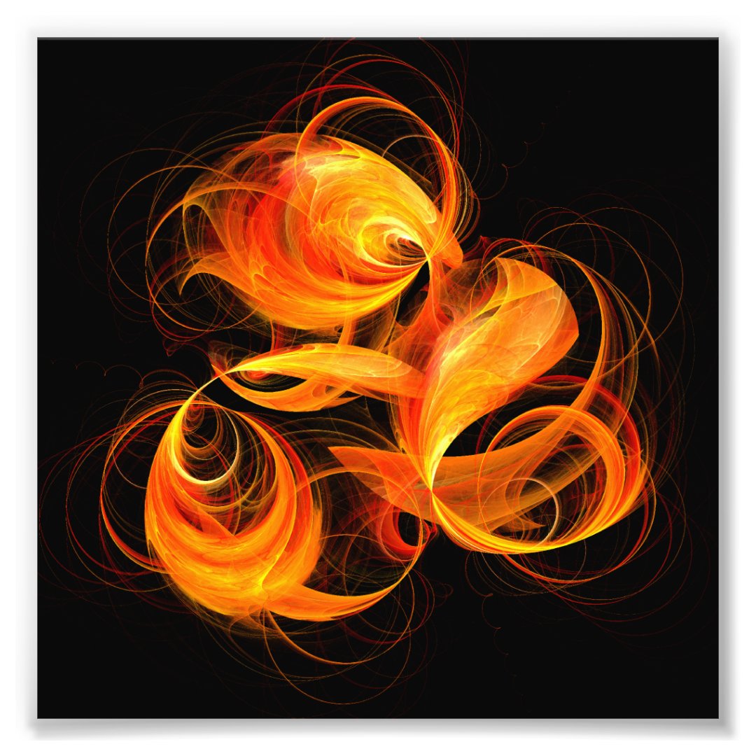 Fireball Abstract Art Photo Print | Zazzle