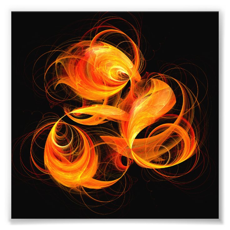 Fireball Abstract Art Photo Print | Zazzle