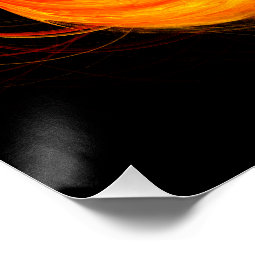 Fireball Abstract Art Poster | Zazzle