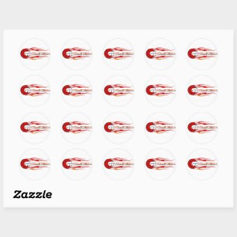 Fireball Classic Round Sticker | Zazzle