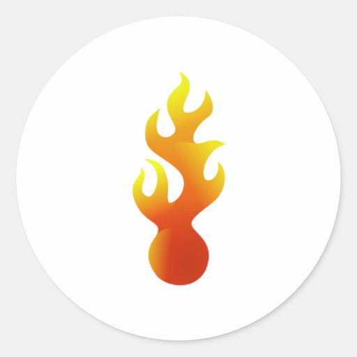 Fireball Classic Round Sticker | Zazzle